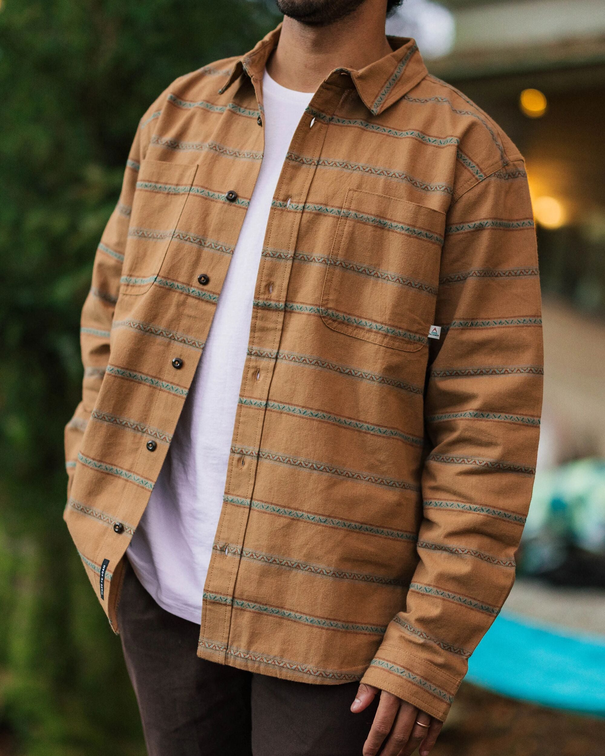 Backcountry Stripe Shirt Toffee Jacquard – Passenger